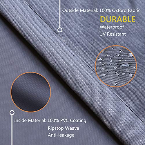 Baner Garden B15 3-Piece Outdoor Veranda Patio Garden Furniture Cover Set with 600D Durable and Water Resistant Fabric