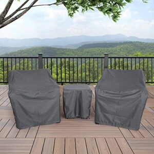 Baner Garden B15 3-Piece Outdoor Veranda Patio Garden Furniture Cover Set with 600D Durable and Water Resistant Fabric