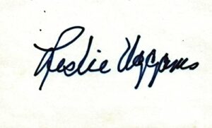 leslie for uggams actress signed 3×5 index card with jsa coa