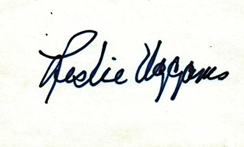 Leslie For UGGams Actress Signed 3x5 Index Card with JSA COA