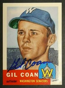 gil coan signed baseball card with jsa coa