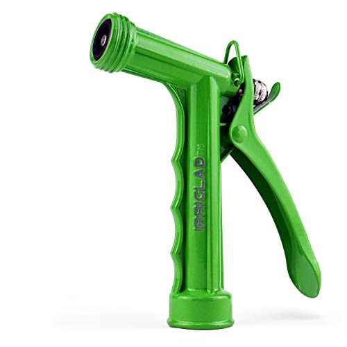 IRRIGLAD Hose Nozzles 2 Pack with More Durable 304 Stainless Steel Flexible Green Pistol Water Sprayers for Garden Watering