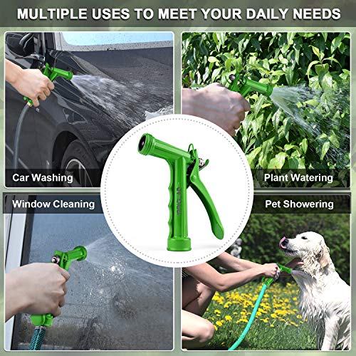 IRRIGLAD Hose Nozzles 2 Pack with More Durable 304 Stainless Steel Flexible Green Pistol Water Sprayers for Garden Watering