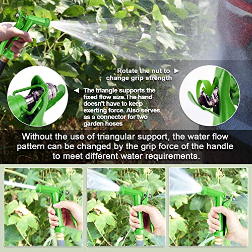 IRRIGLAD Hose Nozzles 2 Pack with More Durable 304 Stainless Steel Flexible Green Pistol Water Sprayers for Garden Watering