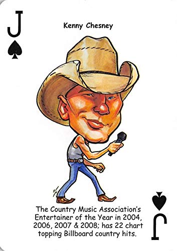 Kenny Chesney trading card (CMA 4 Time Entertainer of the Year) 2017 Hero Decks Tribute to Country #J