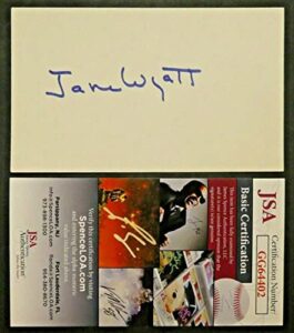 jane wyatt actress signed 3×5 index card with jsa coa