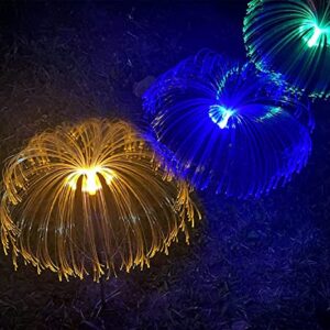 Forliver Outdoor Solar Garden Lawn Lights, Solar Jellyfish Light, Waterproof Decorative Beautiful Flower Lights Landscape Pathway Patio Yard Walkway Holiday Christmas Decoration 5 Pcs