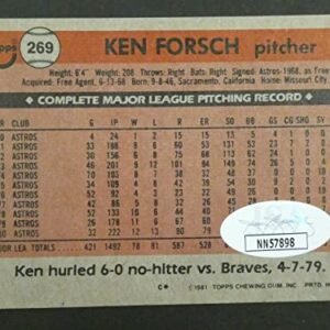 Ken Forsch Signed Baseball Card with JSA COA