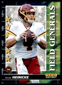 football nfl 2021 panini instant field generals #fg32 taylor heinicke pr: 2088