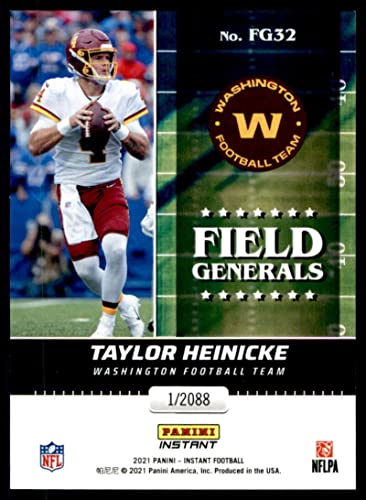 Football NFL 2021 Panini Instant Field Generals #FG32 Taylor Heinicke PR: 2088