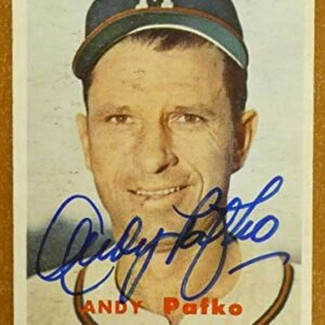 1957 Topps Andy Pafko Signed Baseball Card with JSA COA