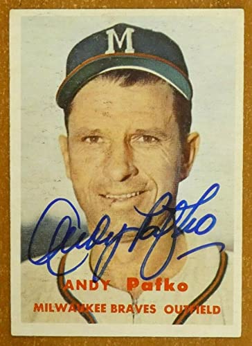 1957 Topps Andy Pafko Signed Baseball Card with JSA COA