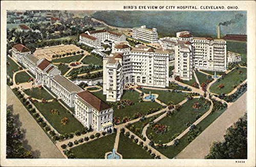 Bird's Eye View of City Hospital Cleveland, Ohio OH Original Antique Postcard