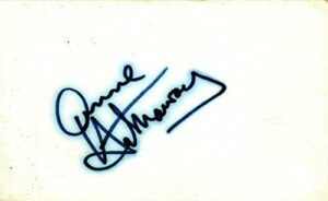 anne hathaway actress signed 3×5 index card with jsa coa