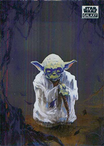 2021 Topps Chrome Star Wars Galaxy #44 Yoda on Dagobah Doug Cowan Star Wars Card