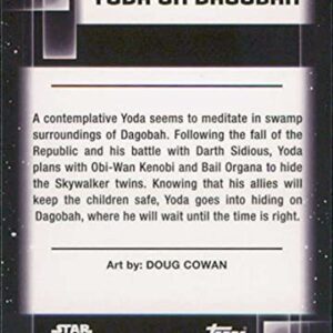 2021 Topps Chrome Star Wars Galaxy #44 Yoda on Dagobah Doug Cowan Star Wars Card