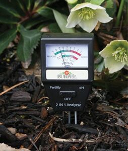 burpee electronic measuring level & soil fertility, batteries not needed | accurate rapid ph meter gardening tool for healthy indoor and outdoor plant care, 1 soil tester