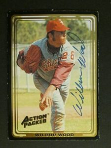 wilbur wood signed baseball card with jsa coa