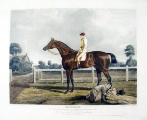 reveller, the winner of the great st. leger, at doncaster, 1818.