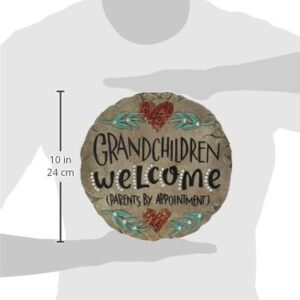 Carson Home Accents Beadworks Grandchildren Welcome Garden Stone ,Resin(10154)