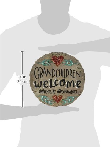 Carson Home Accents Beadworks Grandchildren Welcome Garden Stone ,Resin(10154)