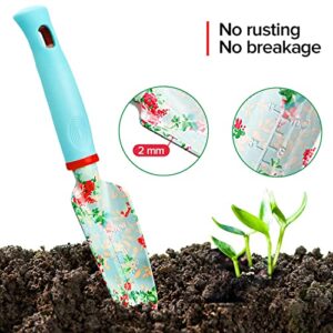 Gardening Tools Set WANCHI 11 Piece Heavy Duty Floral Garden Tool Set Gardening Gifts for Women Men Birthday Rust-Proof Aluminum Gardening Hand Tools Gardening Kit with Storage Tote Bag Organizer.