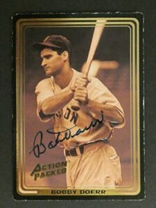 bobby doerr signed baseball card with jsa coa