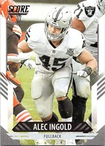 2021 score #231 alec ingold las vegas raiders nfl football trading card