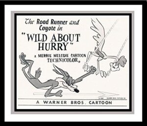 the road runner and wile e. coyote in “wild about hurry” studio lobby card publicity still – warner bros.