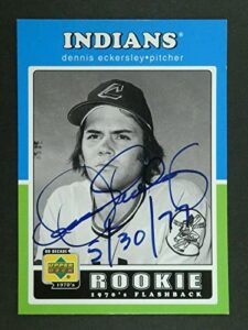 dennis eckersley signed baseball card with jsa coa