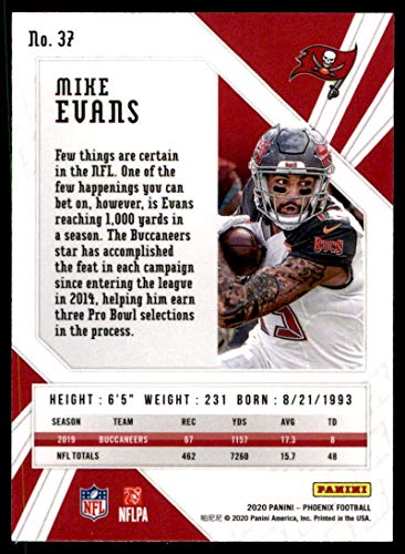 2020 Panini Phoenix Fire Burst #37 Mike Evans Tampa Bay Buccaneers (Silver Prizm Refractor) NFL Football Card NM-MT