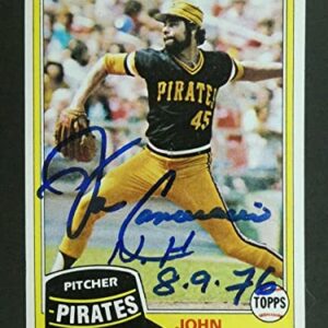 John Candelaria Signed Baseball Card with JSA COA