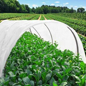 AQUEENLY Plant Covers Freeze Protection 1.33oz Heavy Duty Frost Cloth Plant Freeze Protection Frost Blankets for Outdoor Plants Frost Protection and Sun Protection, 8FT X 24FT