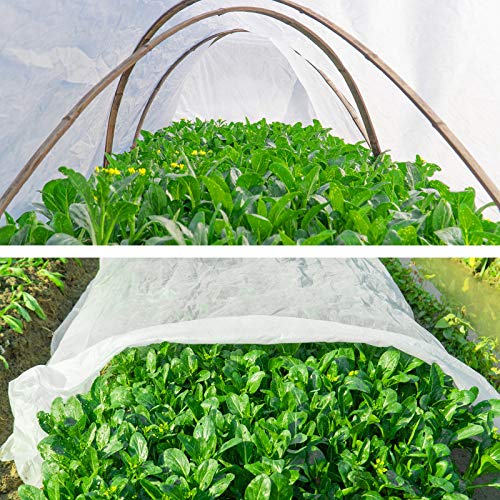 AQUEENLY Plant Covers Freeze Protection 1.33oz Heavy Duty Frost Cloth Plant Freeze Protection Frost Blankets for Outdoor Plants Frost Protection and Sun Protection, 8FT X 24FT