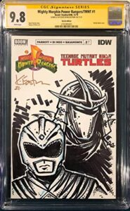 kevin eastman cgc 9.8 signed original power rangers tmnt turtles sketch art book