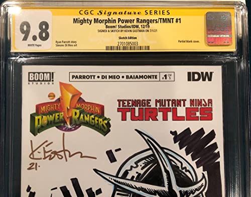 KEVIN EASTMAN CGC 9.8 SIGNED ORIGINAL POWER RANGERS TMNT TURTLES SKETCH ART BOOK