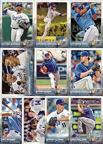 2015 Topps Baseball Cards Kansas City Royals Team Set (Series 1 & 2 - 22 Cards) Including Lorenzo Cain, Eric Hosmer, Wade Davis, Royals Team Card, Salvador Perez, Yordano Ventura, Alcides Escobar, Brandon Finnegan, Jason Vargas, Salvador Perez, Greg Holla