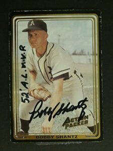 bobby shantz signed baseball card with jsa coa