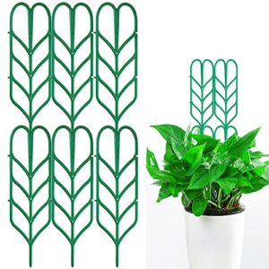 Jashem Garden Trellis for Climbing Plants 6 PCS Plastic Indoor Trellis for Potted Plants Green Stackable Mini Climbing Plant Stupport DIY Flower Pot Support for Pea Vegetable Clematis (6 Packs)