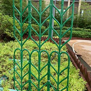 Jashem Garden Trellis for Climbing Plants 6 PCS Plastic Indoor Trellis for Potted Plants Green Stackable Mini Climbing Plant Stupport DIY Flower Pot Support for Pea Vegetable Clematis (6 Packs)