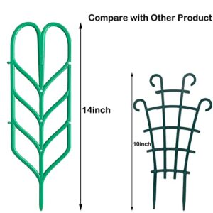 Jashem Garden Trellis for Climbing Plants 6 PCS Plastic Indoor Trellis for Potted Plants Green Stackable Mini Climbing Plant Stupport DIY Flower Pot Support for Pea Vegetable Clematis (6 Packs)