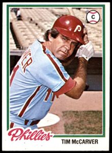 1978 topps # 235 tim mccarver philadelphia phillies (baseball card) ex/mt phillies