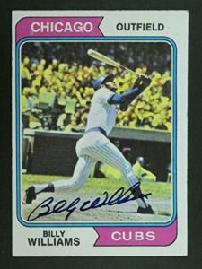 billy williams signed baseball card with jsa coa