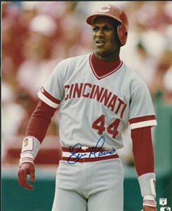 autographed eric davis 8×10 cincinnati reds photo