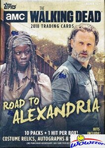 2018 topps amc the walking dead: road to alexandria exclusive huge factory sealed retail box with autograph, relic,patch or sketch card! featuring characters covering all seven seasons of the hit show