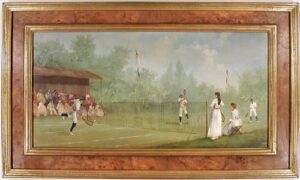 edwardian tennis match:men’s doubles