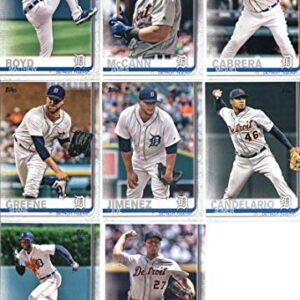 2019 Topps Complete (Series 1 & 2) Baseball Detroit Tigers Team Set of 22 Cards: Matthew Boyd(#93), James McCann(#155), Michael Fulmer(#173), Nicholas Castellanos(#209), Jeimer Candelario(#211), Joe Jimenez(#217), Shane Greene(#229), Miguel Cabrera(#230),