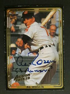 al rosen signed baseball card with jsa coa