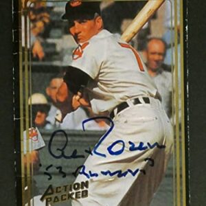 Al Rosen Signed Baseball Card with JSA COA