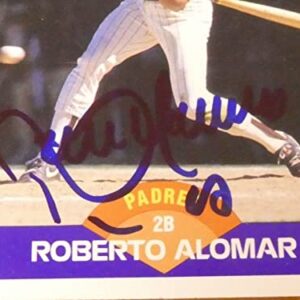 Roberto Alomar Signed Rookie Baseball Card with JSA COA